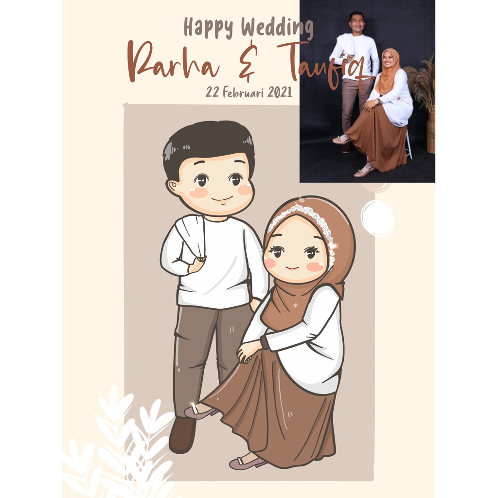 Jual ILUSTRASI CHIBI + FRAME (ukuran 6R) | Shopee Indonesia