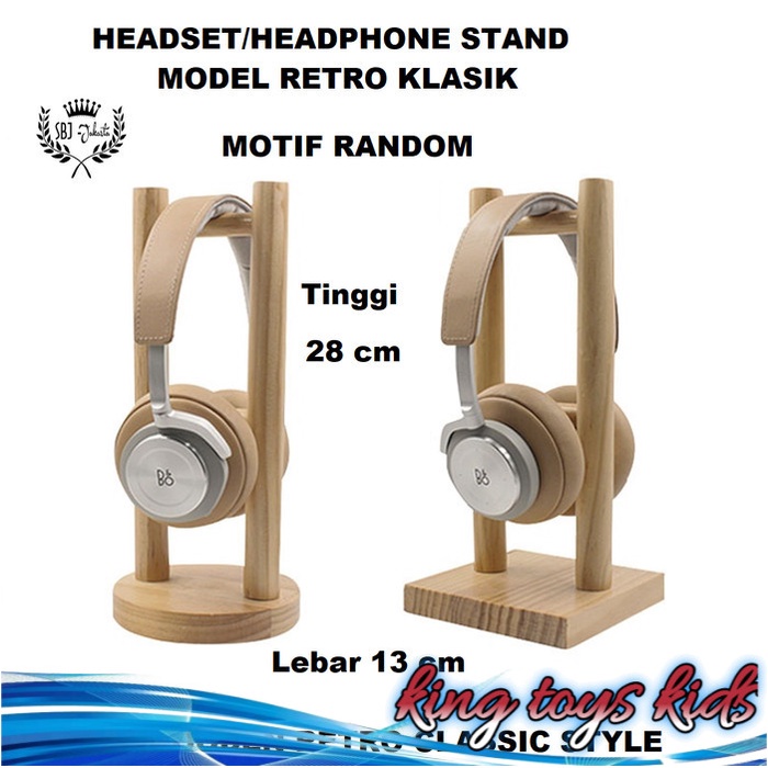 Jual Stand Headphone Gantungan Hanger Headset Gaming Holder Kayu Klasik ...