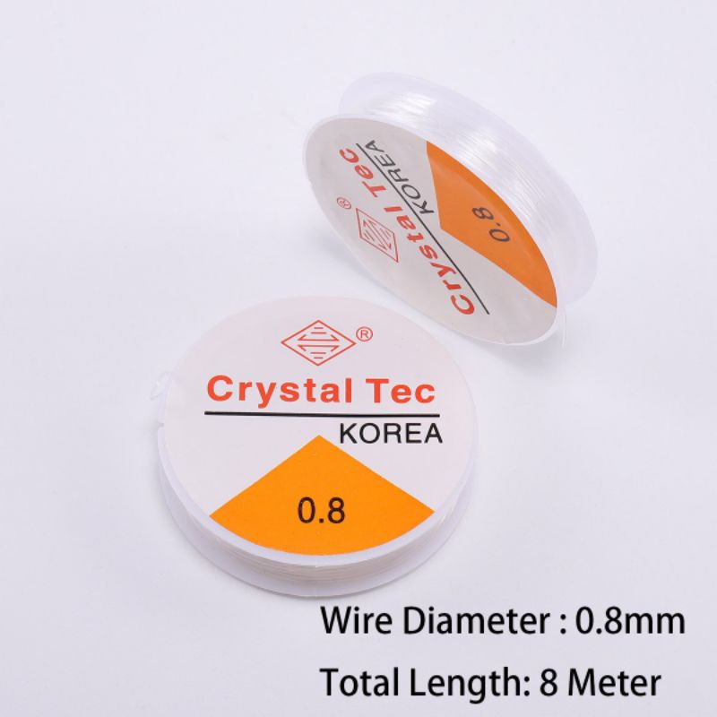 Jual Tali Karet Bening Senar Elastis Crystal Tec 0,5mm - 1,0mm | Shopee Indonesia