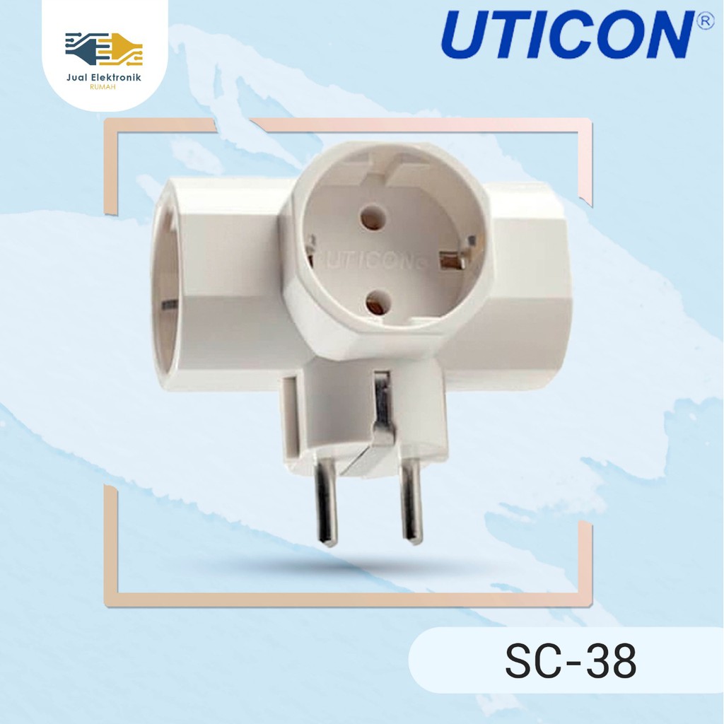 Jual Uticon Steker T Arde SC-38 Steker 3 Lubang | Shopee Indonesia