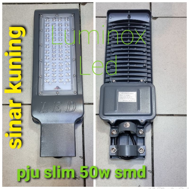Jual pju led kuning 50watt 50w / street light jalan led smd 50 watt 50 ...