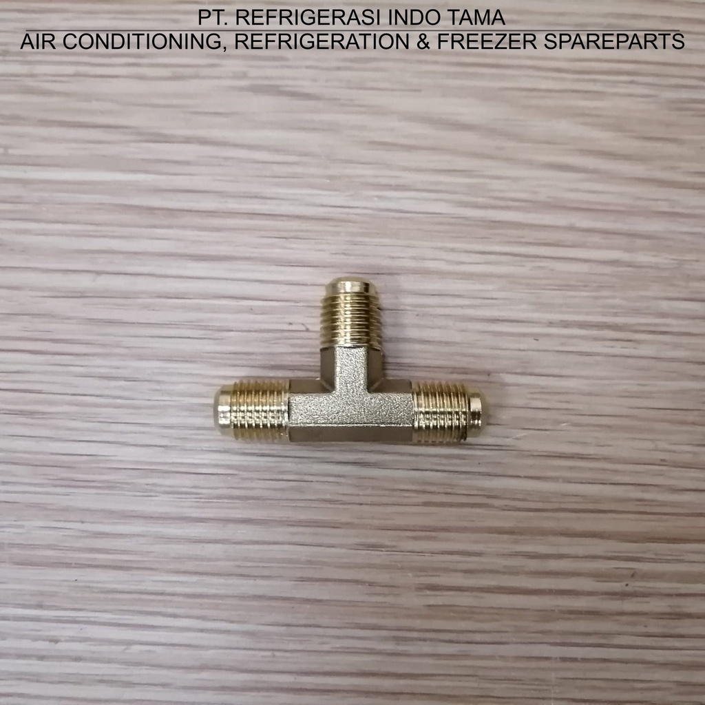 Jual FLARE TEE 1/4" X 1/4" X 1/4" SAE - NIPPLE TEE - NEPEL TEE | Shopee ...