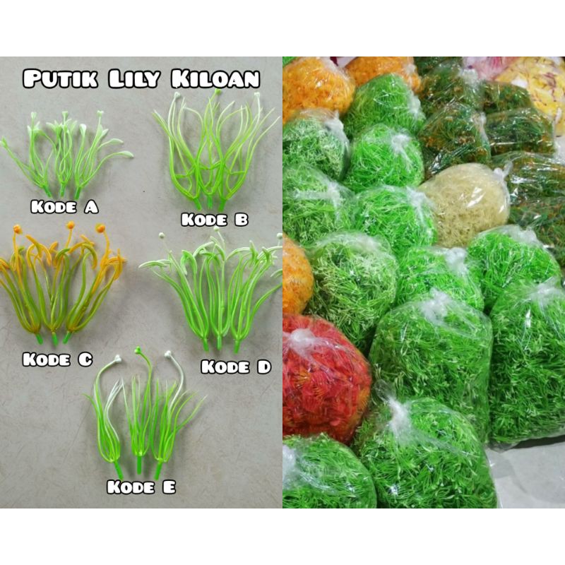 Jual Putik Lily Kiloan [500grm / 1/2kg] Putik Plastik Putik Bunga ...