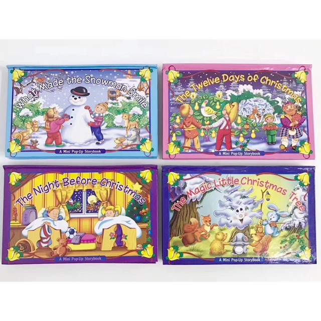 Jual Set of mini pop up book Christmas theme - buku pop up natal ...