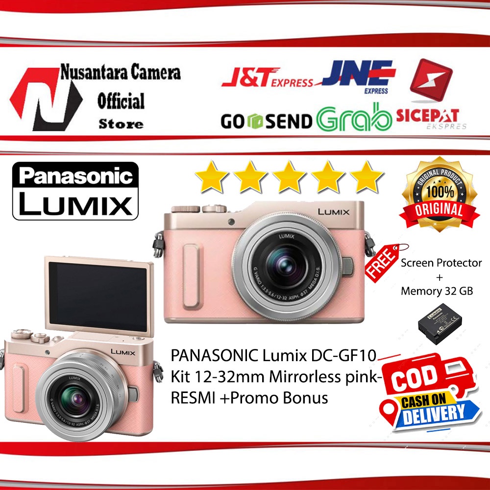 Jual PANASONIC Lumix DC-GF10 Kit 12-32mm Mirrorless pink-RESMI +Promo ...