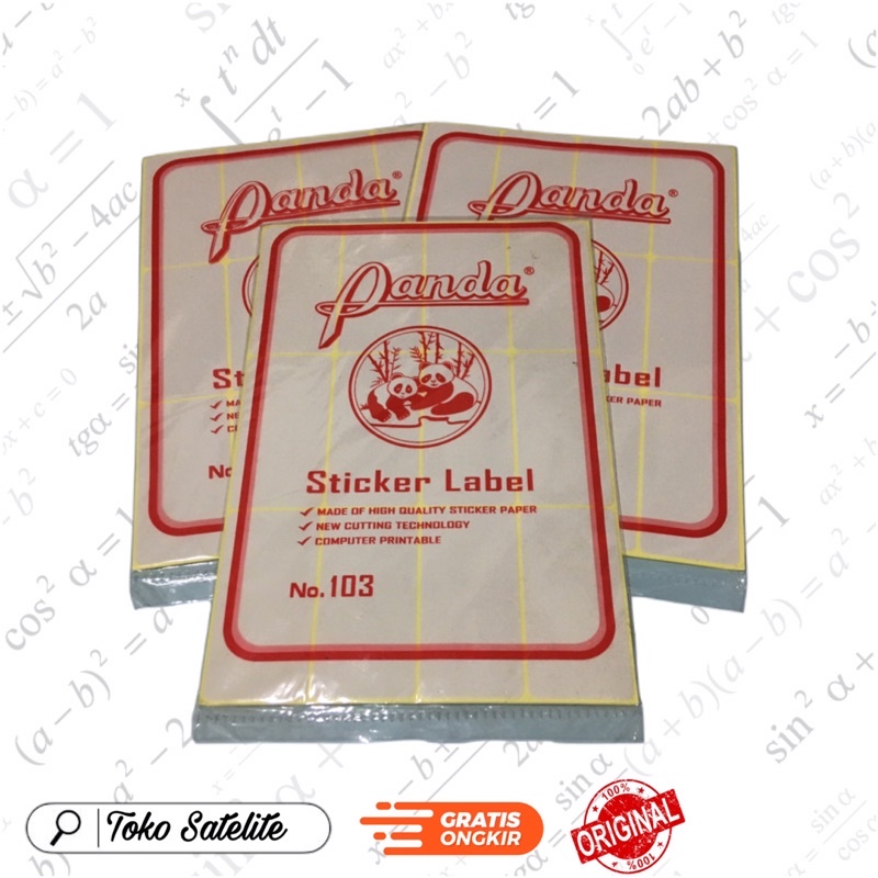 Jual Sticker Label Panda 103 - Label Undangan No.103 | Shopee Indonesia