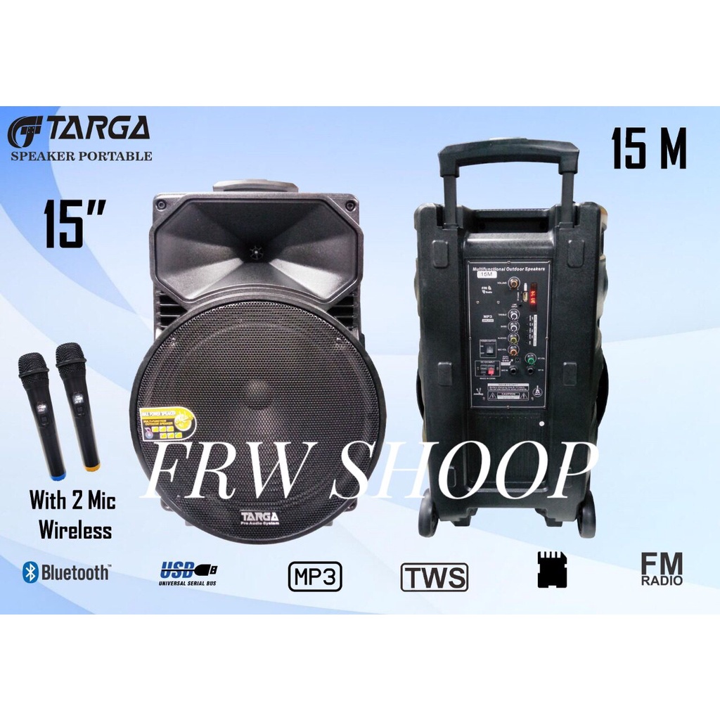 Jual SPEAKER PORTABLE AKTIF TARGA 15M / TARGA 15 M ORIGINAL 15 INCH ...