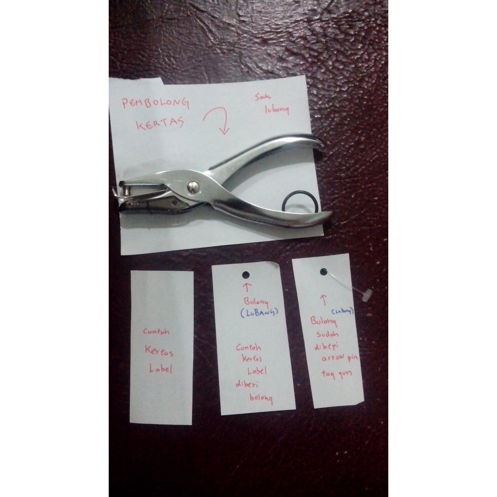 Jual Pembolong Kertas | PUNCH untuk label lalu dipakai arrow pin Tag ...