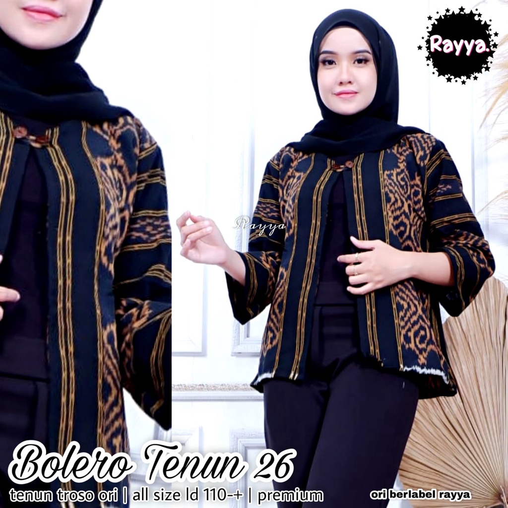 Jual Bolero Batik Tenun by Butik Batik Solo Bahan Tenun ORI kode BOLERO ...
