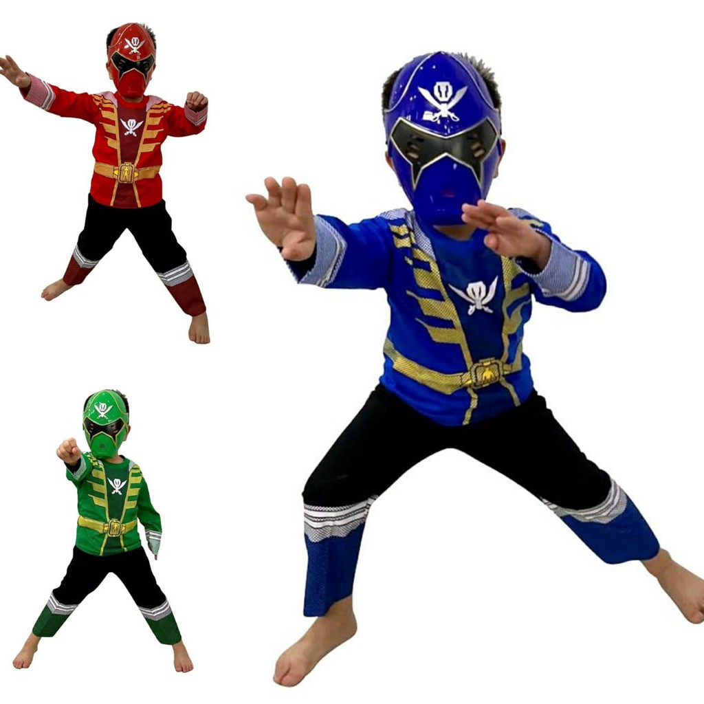 Jual Kostum Anak Hero Power Rangers Mega Force Dapat Topeng | Shopee ...
