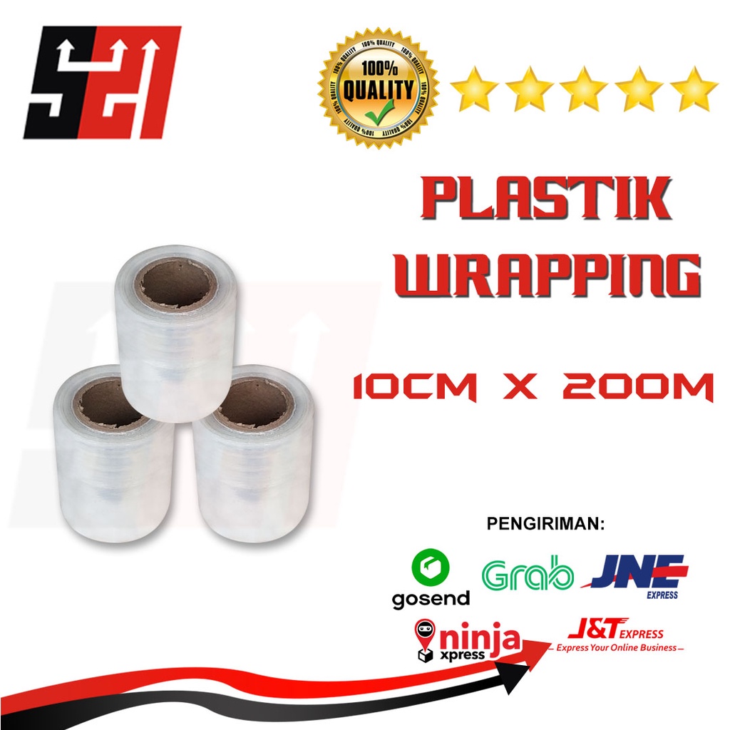 Jual Plastik Wrapping Streth Film 10cm x 200 meter | Shopee Indonesia