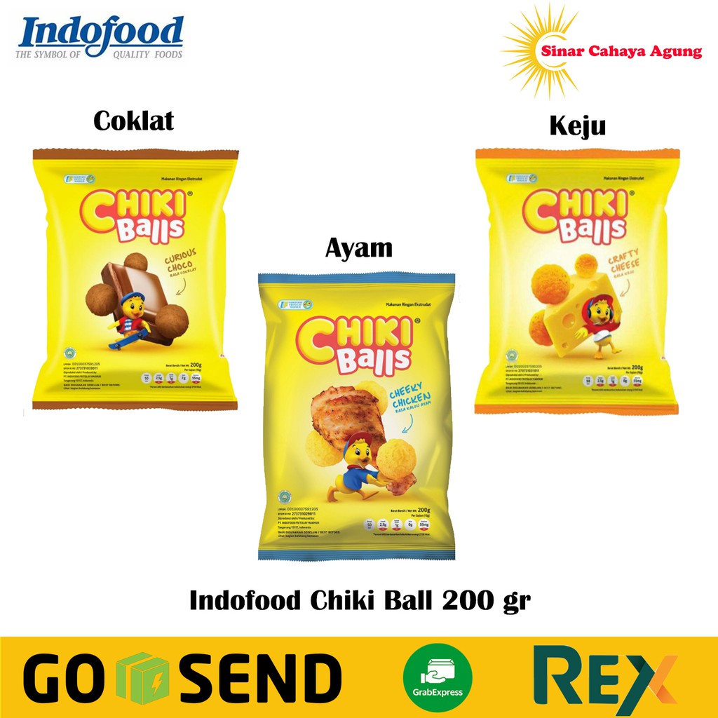 Jual (1 pcs) Chiki Ball Indofood All Variant 200 gr | Shopee Indonesia