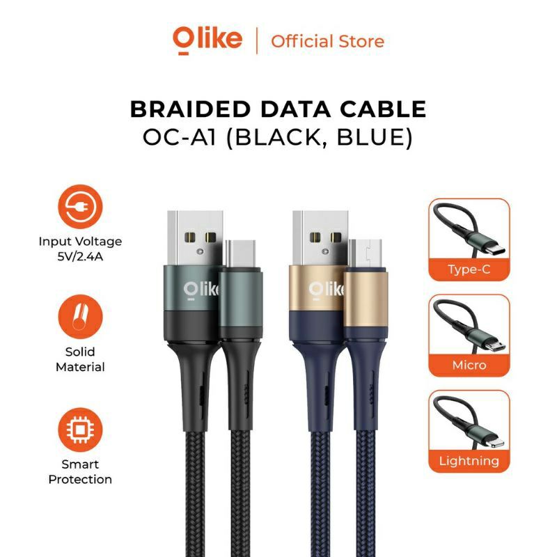 Jual KABEL DATA OLIKE TYPE C MODEL OC-A1C | Shopee Indonesia