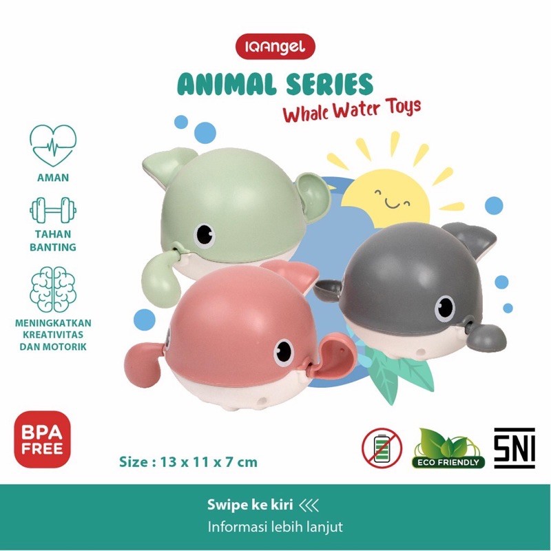 Jual IQ Angel Whale Water Toys (Mainan mandi bayi) | Shopee Indonesia