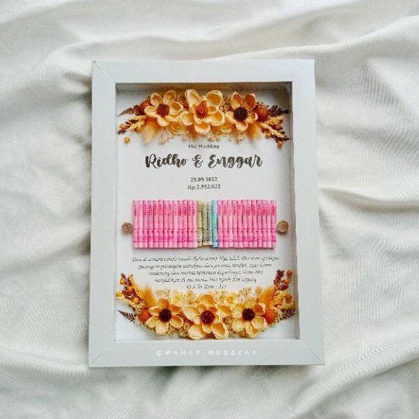 Jual MAHAR FRAME RUSTIC / RUSTIK / BINGKAI MAHAR SIMPLE / MAS KAWIN ...