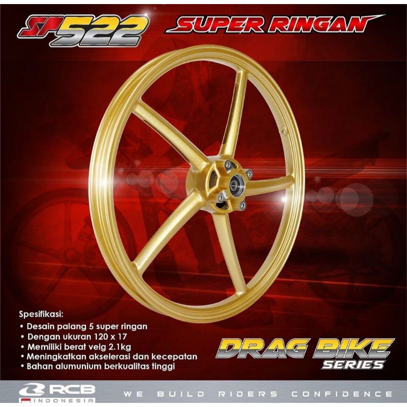 Jual velg depan rcb 120 mio jupiter mx ninja satria fu rx king sp 522 ...