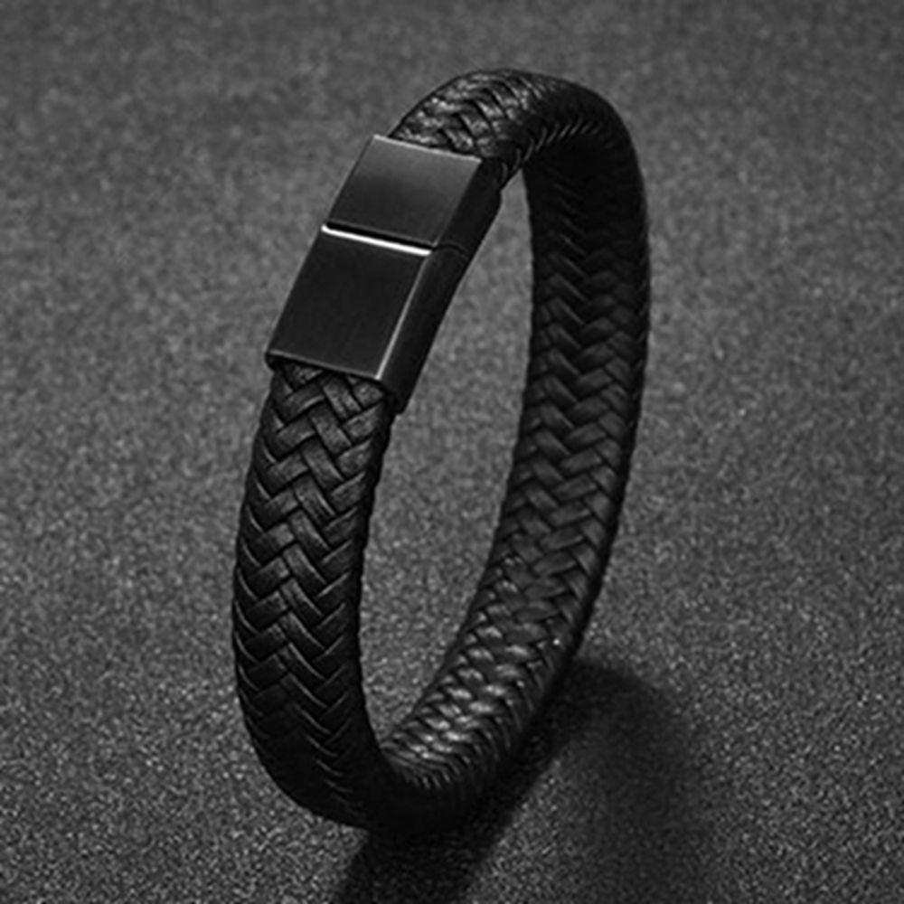 Jual GELANG PRIA HITAM KULIT GESPER MAGNETIK BLAC AND BLUE | Shopee ...