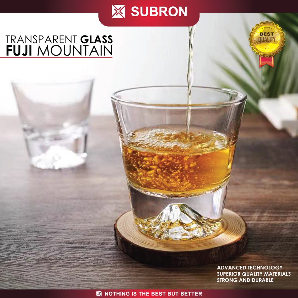 Jual SUBRON Gelas Whiskey 250ml Gunung Fuji Jepang Kristal Unik Cantik ...