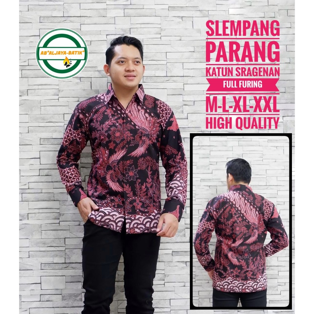 Jual PROMO BATIK PREMIUM MODERN KEMEJA BATIK SOLO Lengan Panjang Lapis ...
