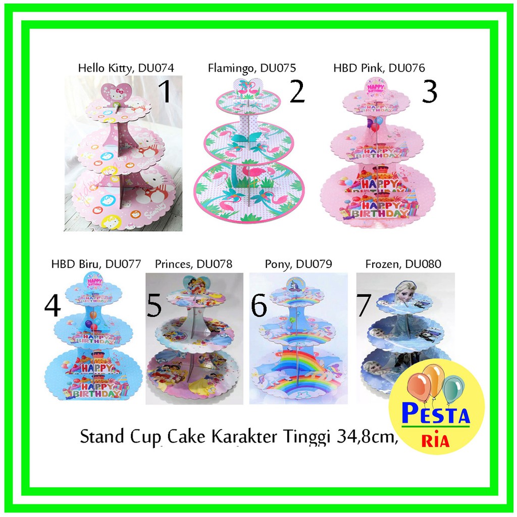 Jual Murah !!! cupcake stand karakter,standing cupcake karakter,tier ...