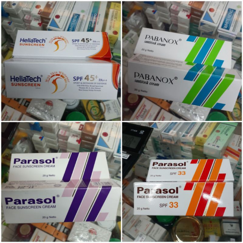 Jual Parasol Face Sunscreen Cream Spf 33 Heliatech Sunscreen Spf 45 ...