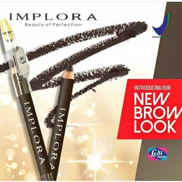 Jual (5 PCS) IMPLORA PENSIL ALIS EYEBROW PENCIL GREY BROWN, DARK BROWN ...