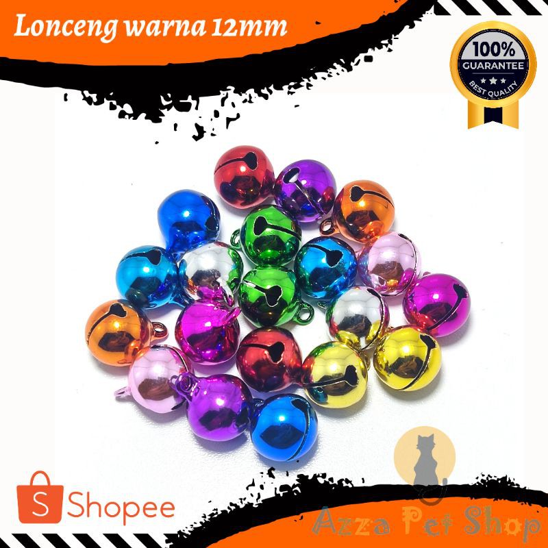 Jual lonceng warna 12mm / lonceng warna warni / lonceng kalung kucing ...