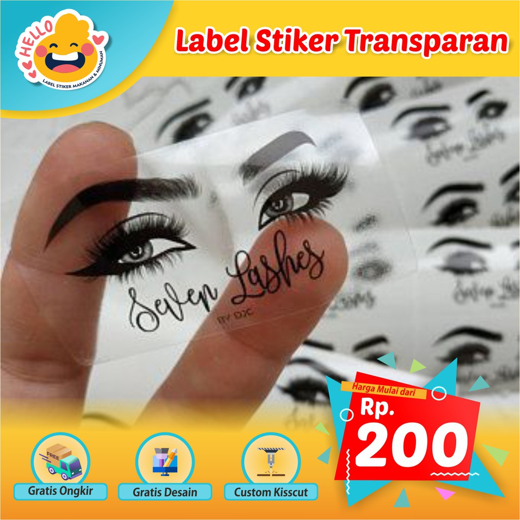 Jual CETAK / PRINT LABEL STIKER TRANSPARAN PERSEGI PANJANG / OVAL ...