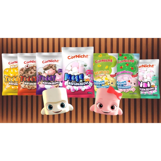 Jual CORNICHE Teddy Marshmallow / Mini Marshmallow / Snow White / Mega ...