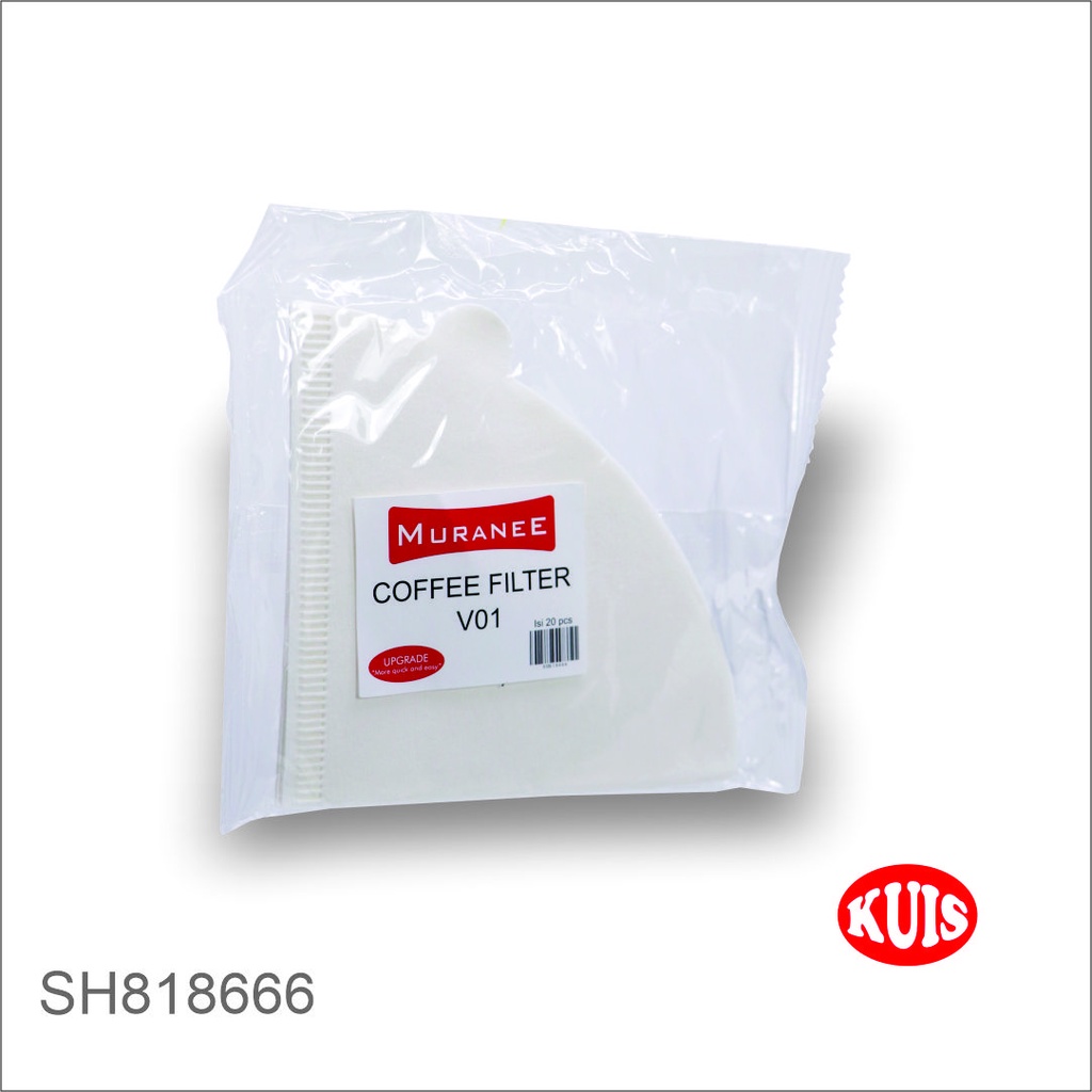 Jual Coffee Paper Filter bleach V60 Muranee Uk 1-2 Cup Isi 20 Pcs Harga ...