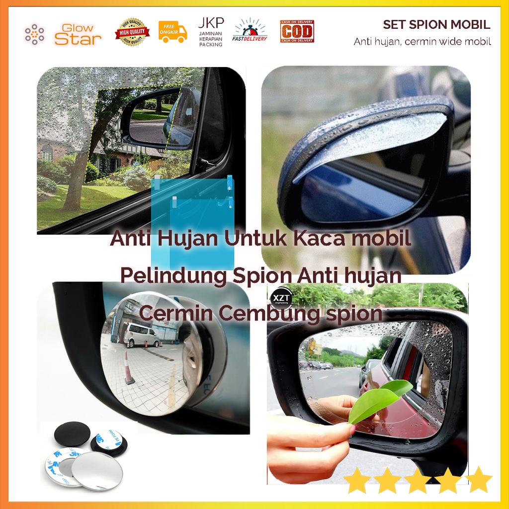 Jual Kaca Spion Cembung Wide, PVC Pelindung Spion Kaca Mobil Sticker ...