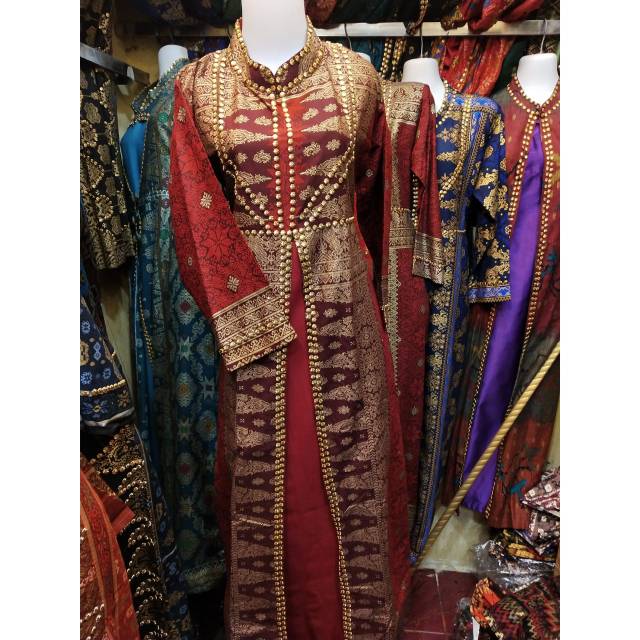 Jual Couple Gamis songket Palembang (bisa request seragam keluarga ...