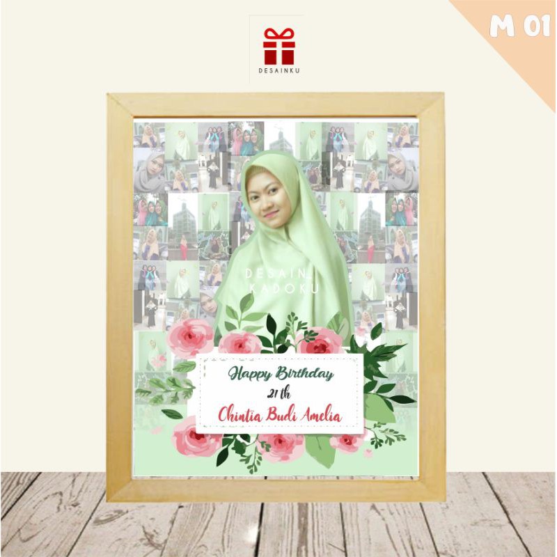 Jual KADO DESAIN FOTO + CETAK + FRAME KACA UNTUK HADIAH WISUDA / ULANG ...