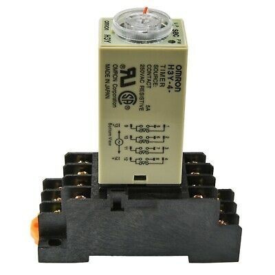 Jual Timer H3Y-4 H3Y 4 220V AC 220VAC 30S + Base Socket Soket PYF14A-E ...