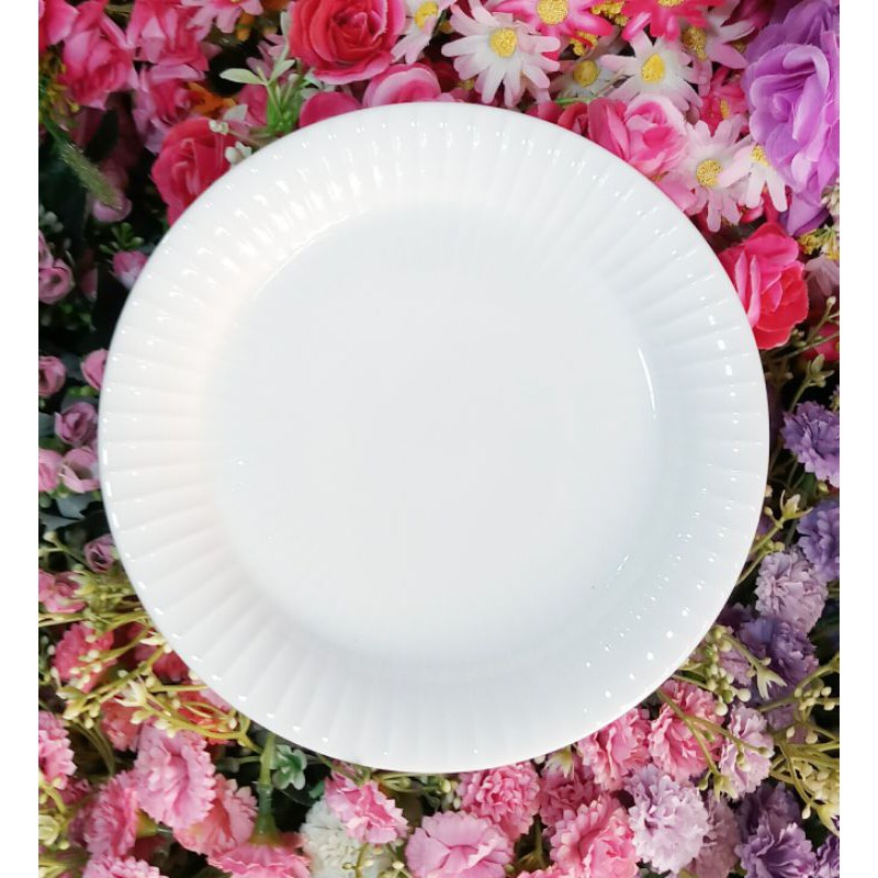 Jual piring kue keramik unik motif ukir bisa dimicrowave/ piring buah ...