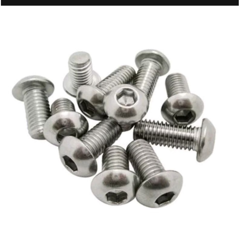 Jual (15pcs) Baut button M2 x 3 baut payung stainless steel 304 baut m2 Drat 2mm | Shopee Indonesia