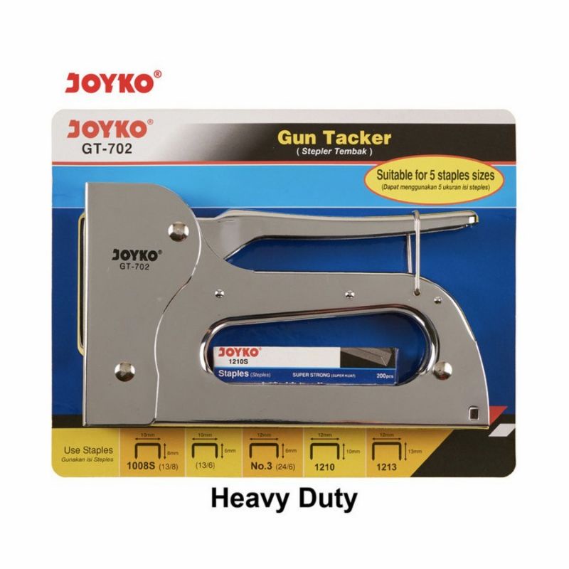 Jual Gun Tacker GT-702 Joyko Staples Tembak Heavy Duty Hekter | Shopee ...
