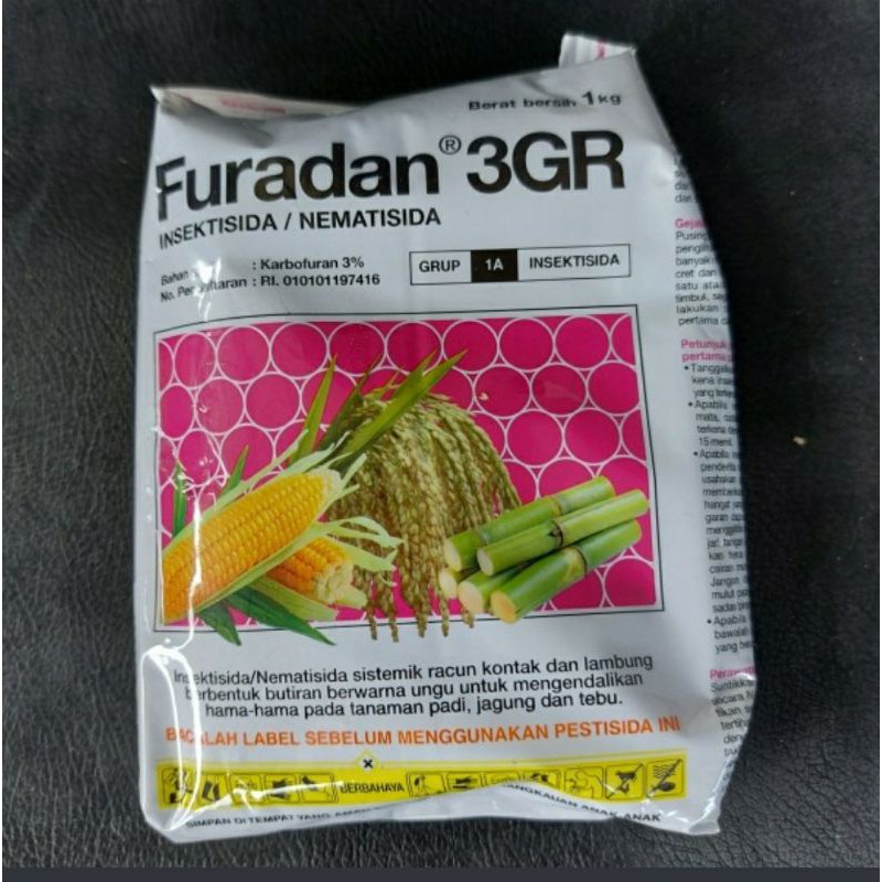 Jual Furadan 3gr Insektisida Nematisida Racun Hama 1Kg Tanaman Semut ...