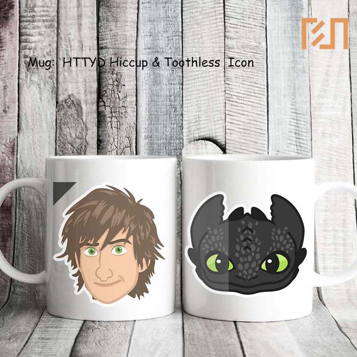 Jual Mug HTTYD Hiccup & Toothless icon | Shopee Indonesia