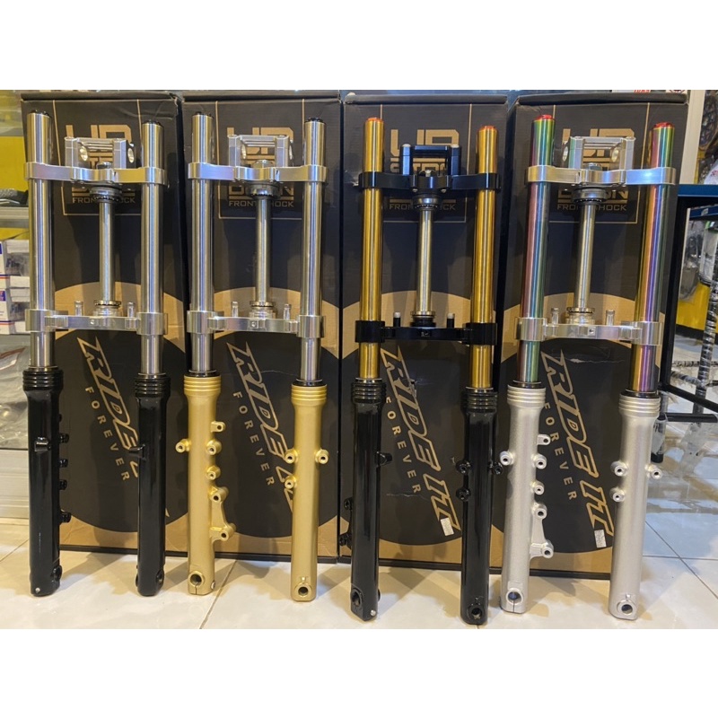 Jual Skok Depan Ninja RR ninja R As Gold pelangi pnp Honda CB T CNC ...