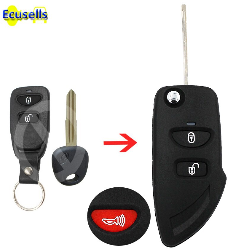 Jual IMPORT 3 BUTTONS Replacement Case Fob Folding Remote Key Shell 2+1 ...