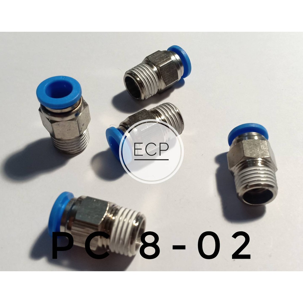 Jual PNEUMATIC NOZZLE NEPEL STRAIGHT FITTING TUBE 08 X 1/4" | Shopee ...