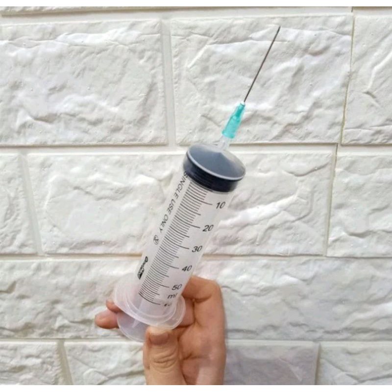 Jual syringe suntikan besar 300Ml plus selang dan jarum suntikan 100 ml ...