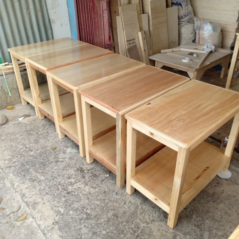 Jual Meja 2 Susun Kayu Jati Belanda / Meja Belajar / Meja Aquarium / Meja Tv / Meja Serbaguna ...