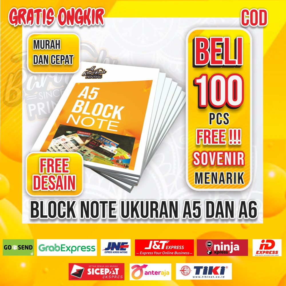 Jual Blocknote Costum Murah Ukuran A6 dan A5 / Note Book Seminar ...