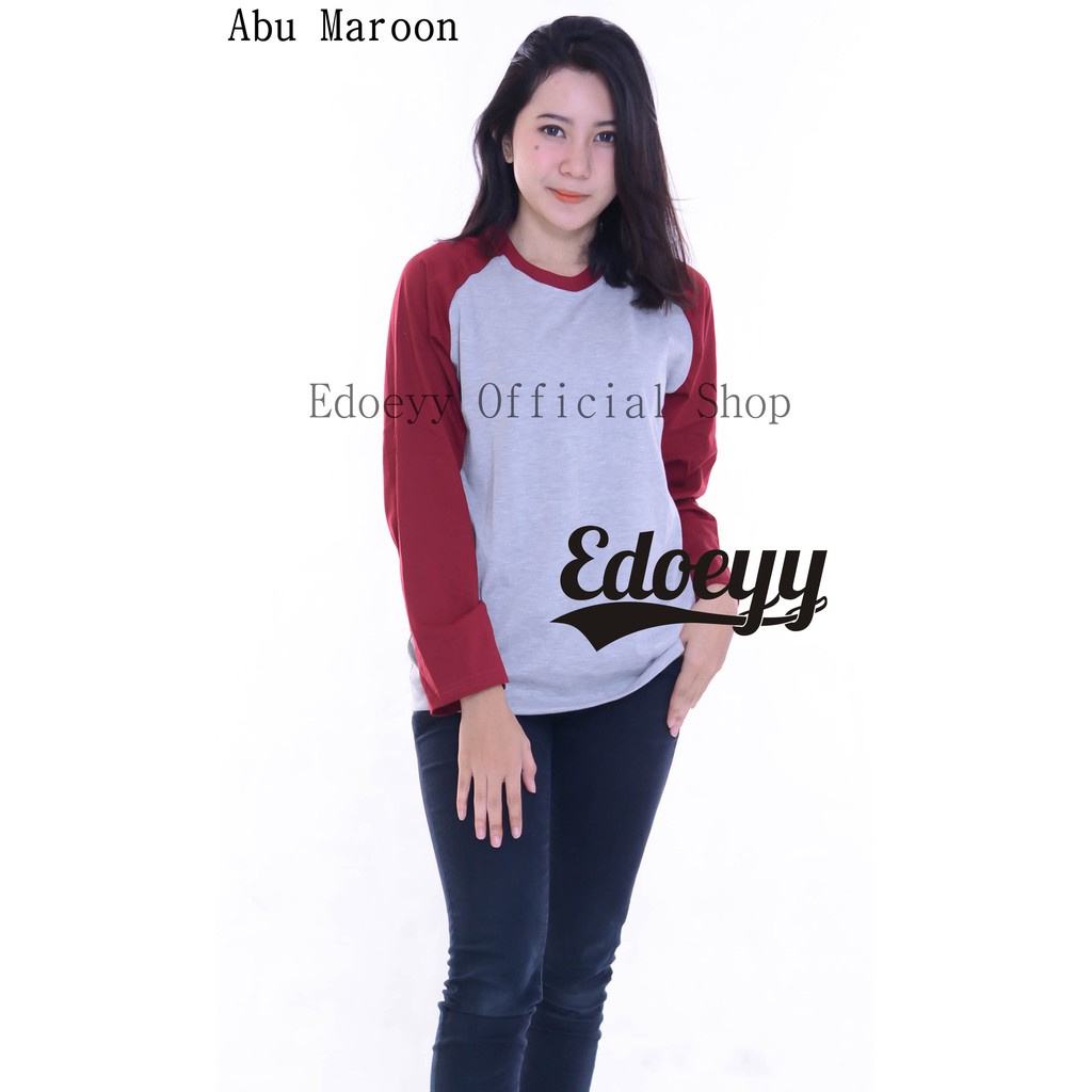 Jual Raglan Lengan Panjang / Baju Raglan / Reglan Polos / Kaos Reglan ...