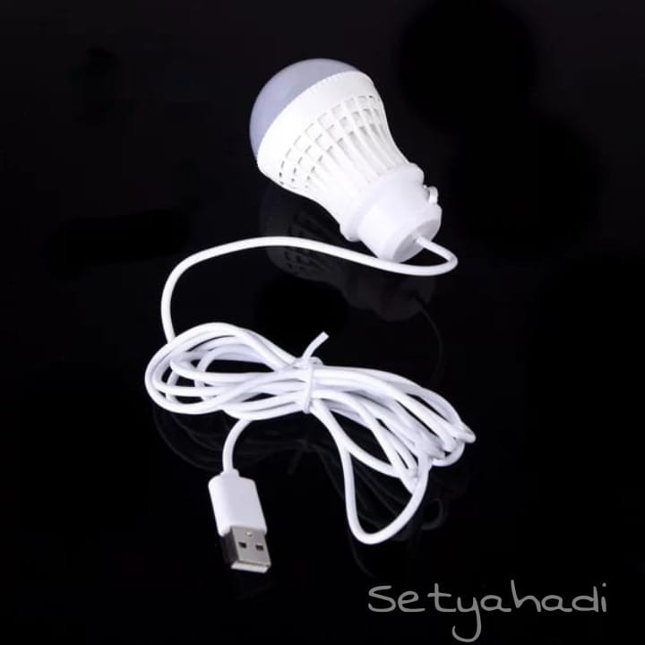 Jual lampu Bohlam LED 5W USB 1M / USB Bulb/ Lampu Tenda / Lampu Power ...