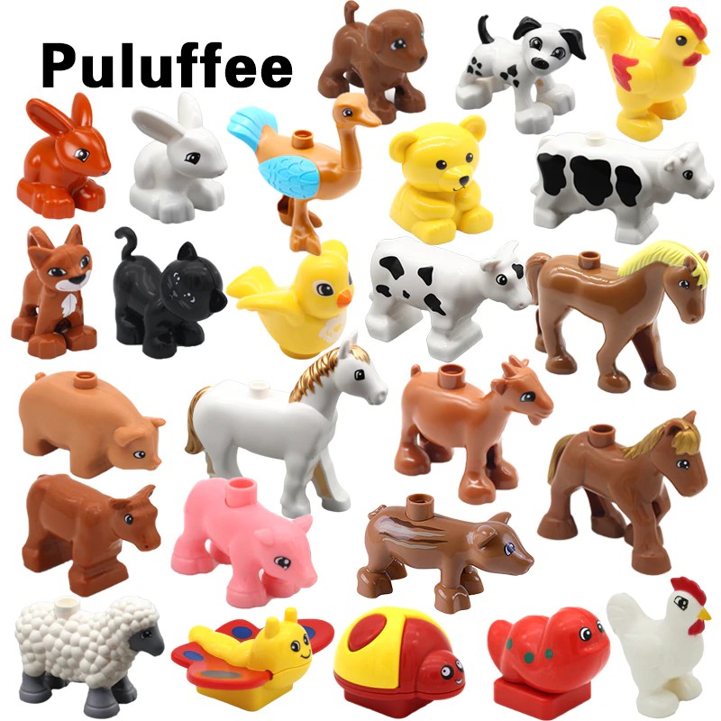 Jual Mainan Lego Anak Farm Animal Series Ostrich Horse Insect Big ...