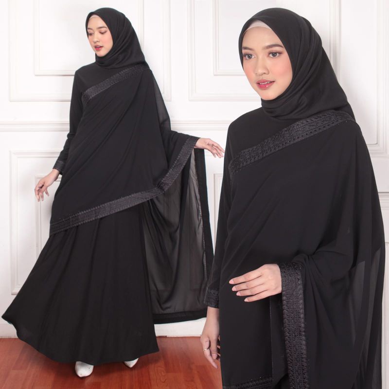 Jual Abaya Sari India Hitam Senada | Shopee Indonesia