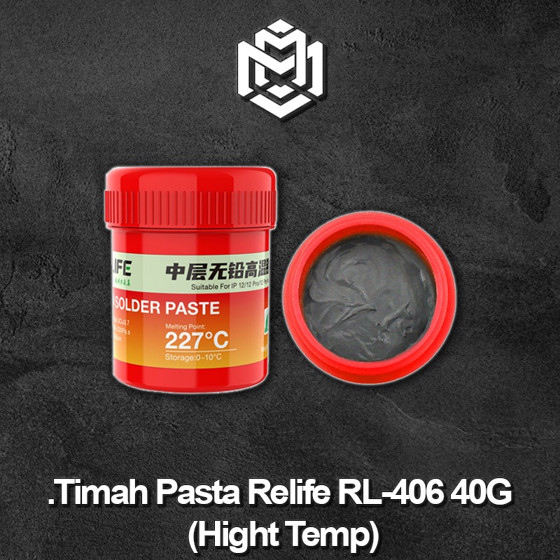 Jual Timah Pasta Relife RL-406 40G (Hight Temp) / SOLDERING PASTE ...